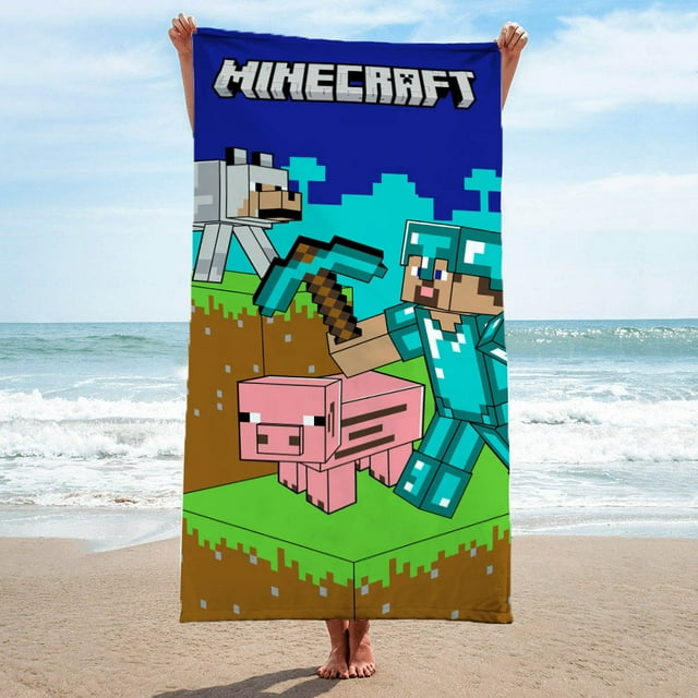 Minecraft Build Standard Beach Towel - Walmart.com
