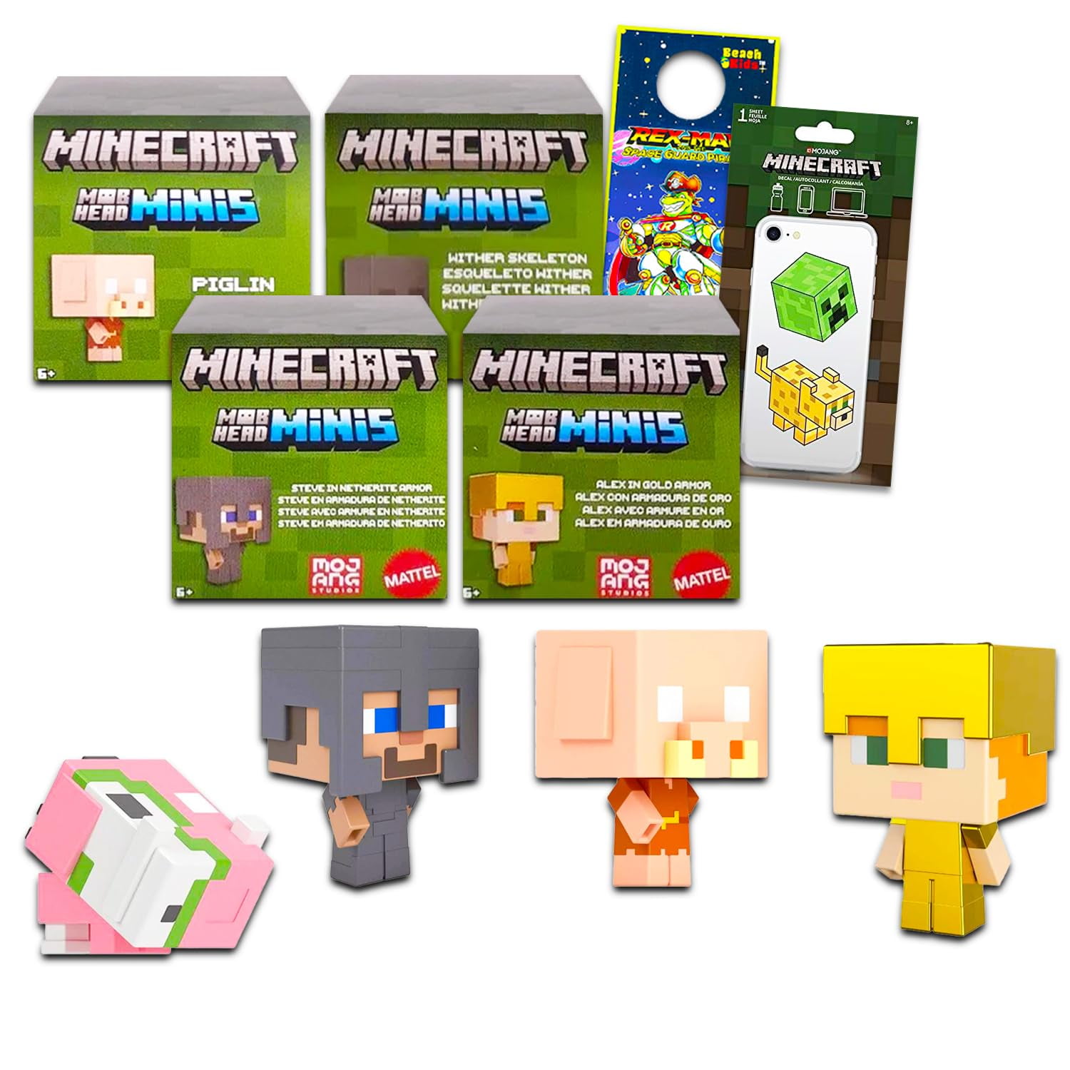 Minecraft Cake ToppersTRDN 4 Pack - Bundle with 4 Mini Figures for ...