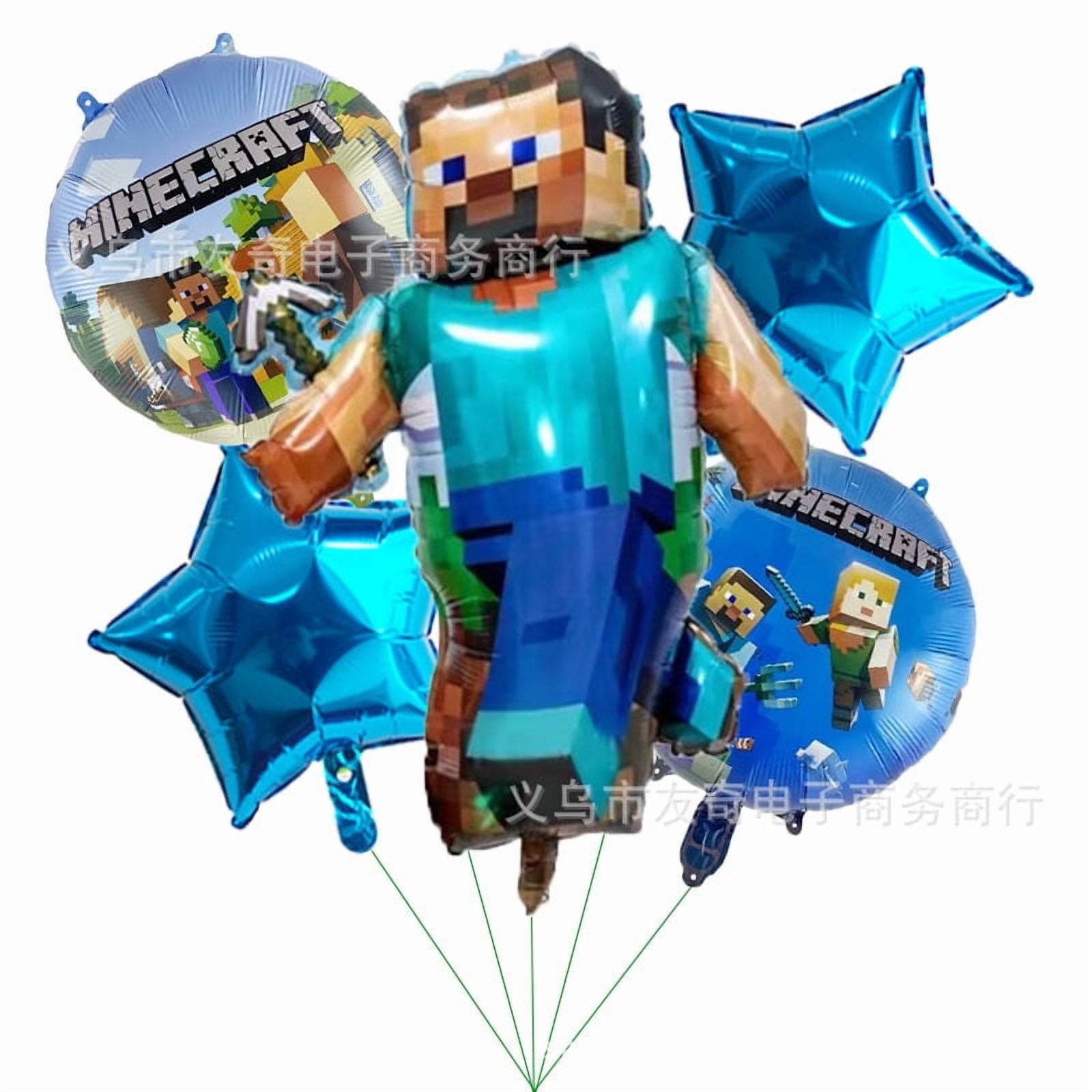 Minecraft Cartoon Game Pixel Boy Aluminum Film Balloon Set Children's ...