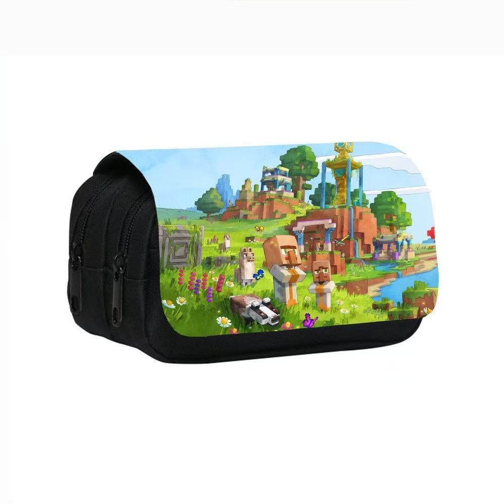 Minecraft Cartoon Pencil Case Double Pencil Case Large Capacity Oxford ...