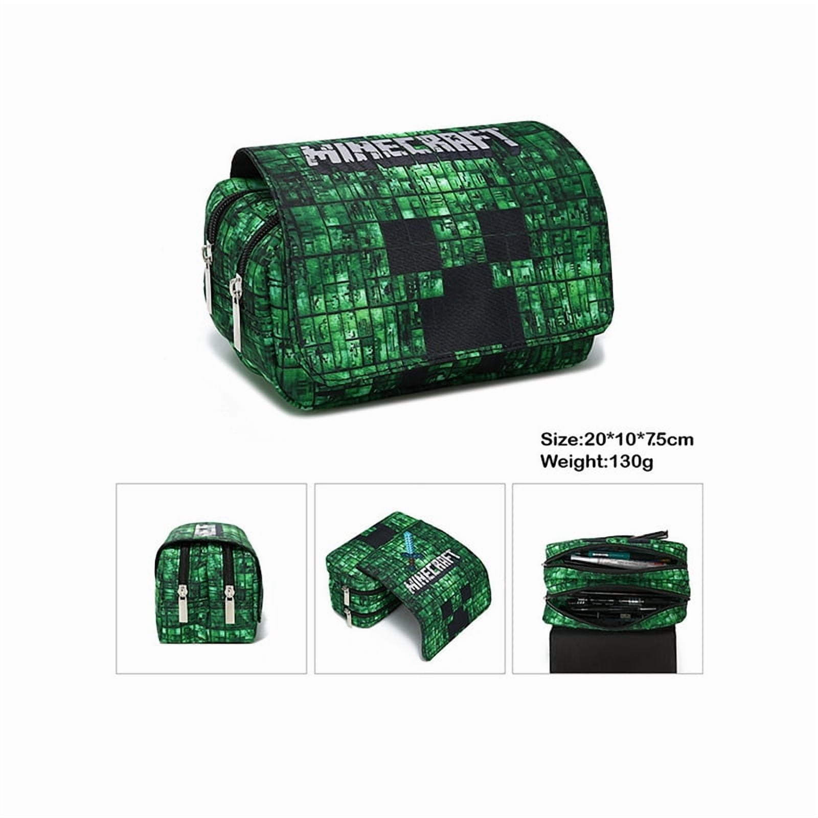 Minecraft Cartoon Pencil Case Double Pencil Case Large Capacity Oxford ...