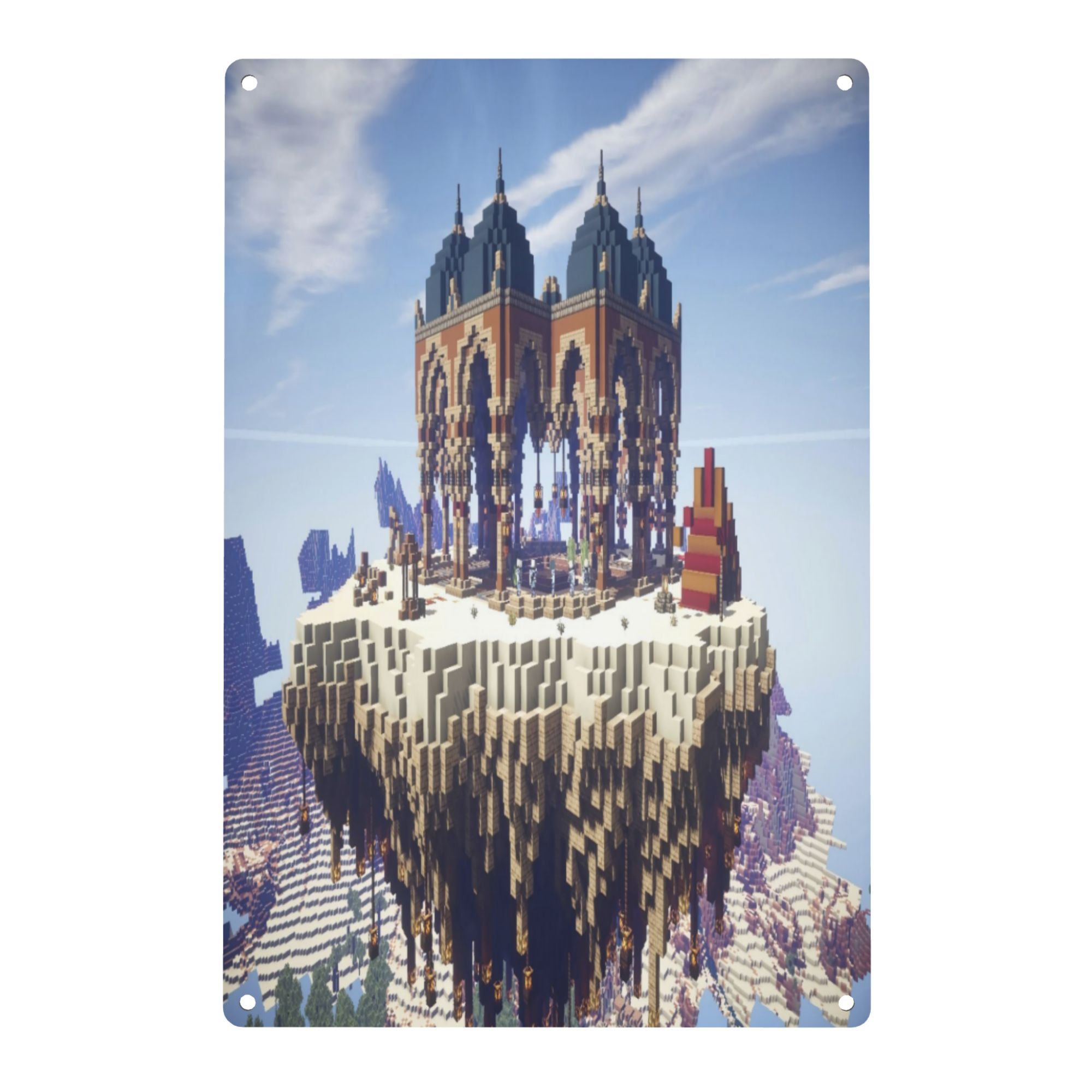 Minecraft Cartoon decoration iron sheet painting logo wall art ...