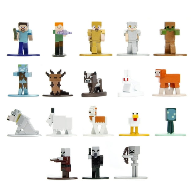 Minecraft Caves & Cliffs 18-Pack W10 1.65 Die-Cast Collectible Figures ...