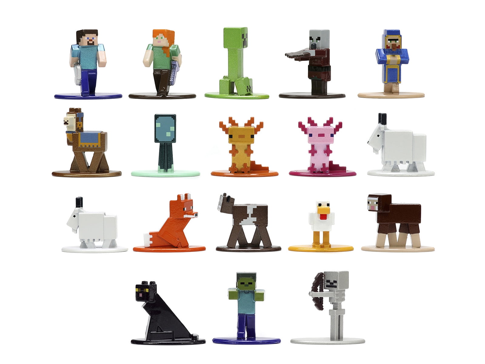 "Minecraft: Caves & Cliffs" Set of 18 Diecast Figures "Nano Metalfigs ...