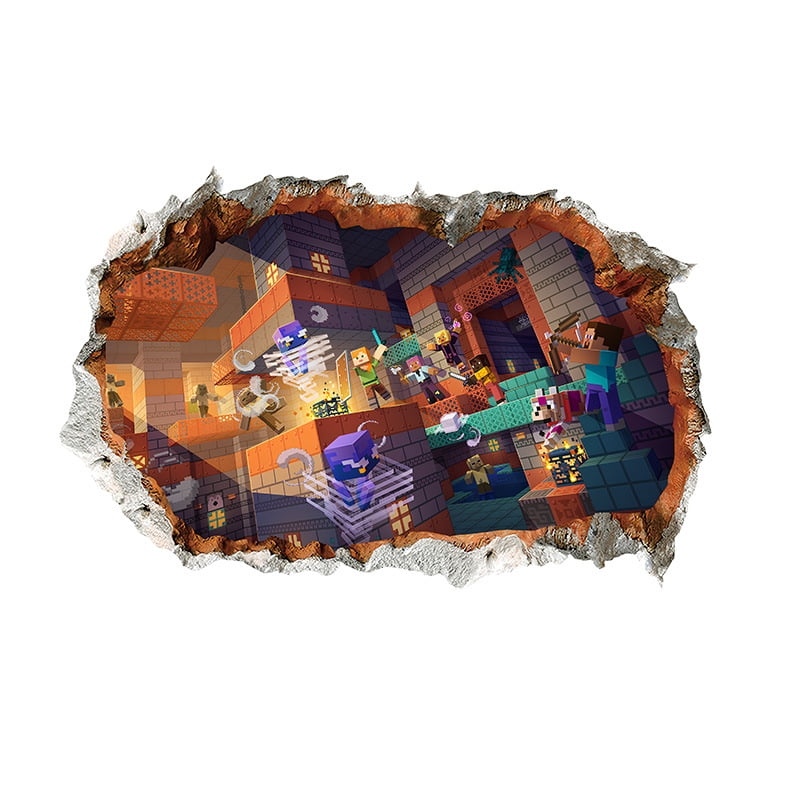 Minecraft Characters Peel and Stick Wall Decals - F-64.8*42cm - Walmart.com