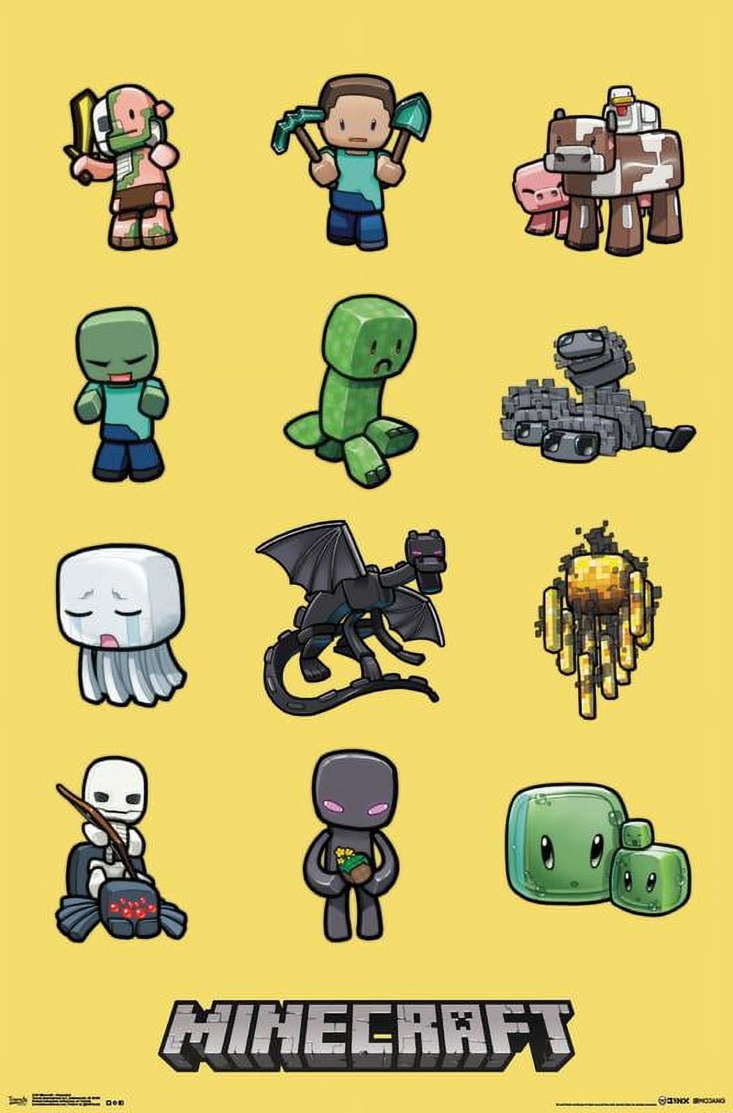 Minecraft - Characters Wall Poster, 22.375" x 34" - Walmart.com