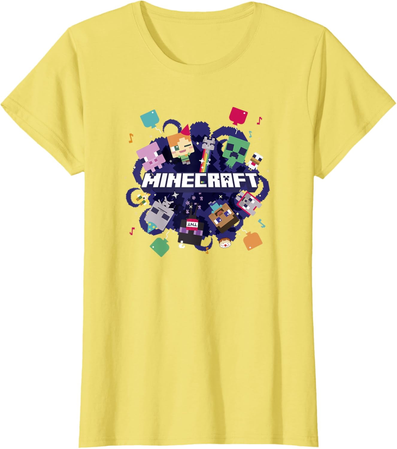 Minecraft Chibi Mobs Party Celebration Logo T-Shirt - Walmart.com