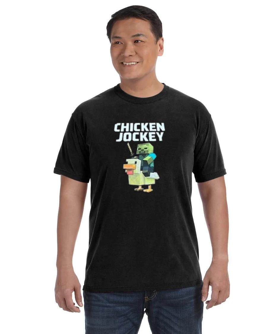 Minecraft Chicken Jockey Fun Pixel Art Charact Comfort Color T-Shirt ...