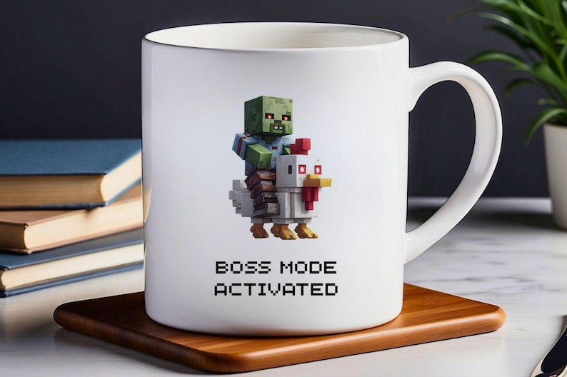 Minecraft Chicken Jockey Mug, Gamer Gift, Video Game Tea Mug, Gamer ...