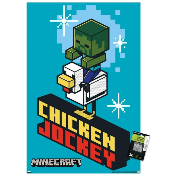 Minecraft - Mobbery Wall Poster with Push Pins, 22.375" x 34" - Walmart.com