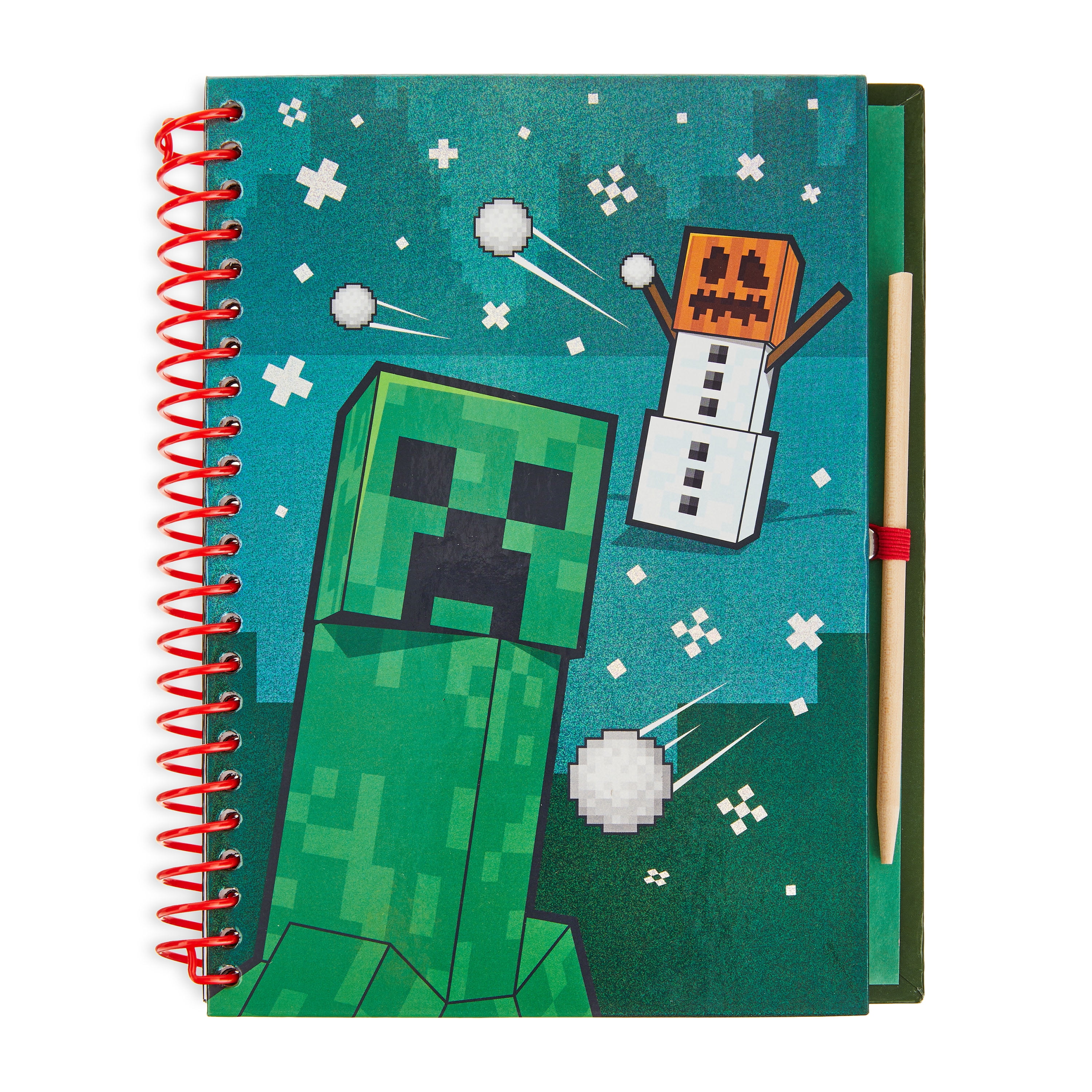 Minecraft Christmas Scratch and Sticker Journal, Includes Wood Stylus ...