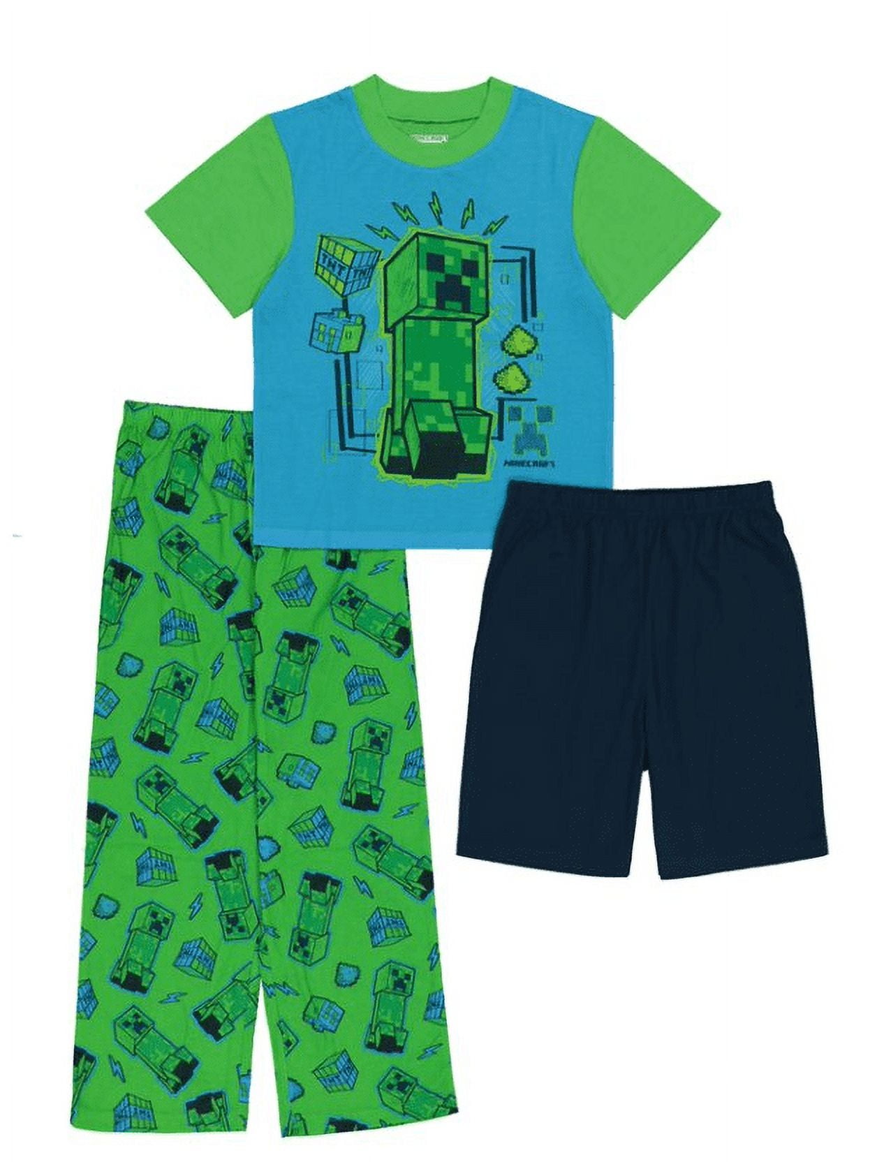 Minecraft Classic Boys 3-Piece Pajama Set, Sizes 6-12 - Walmart.com