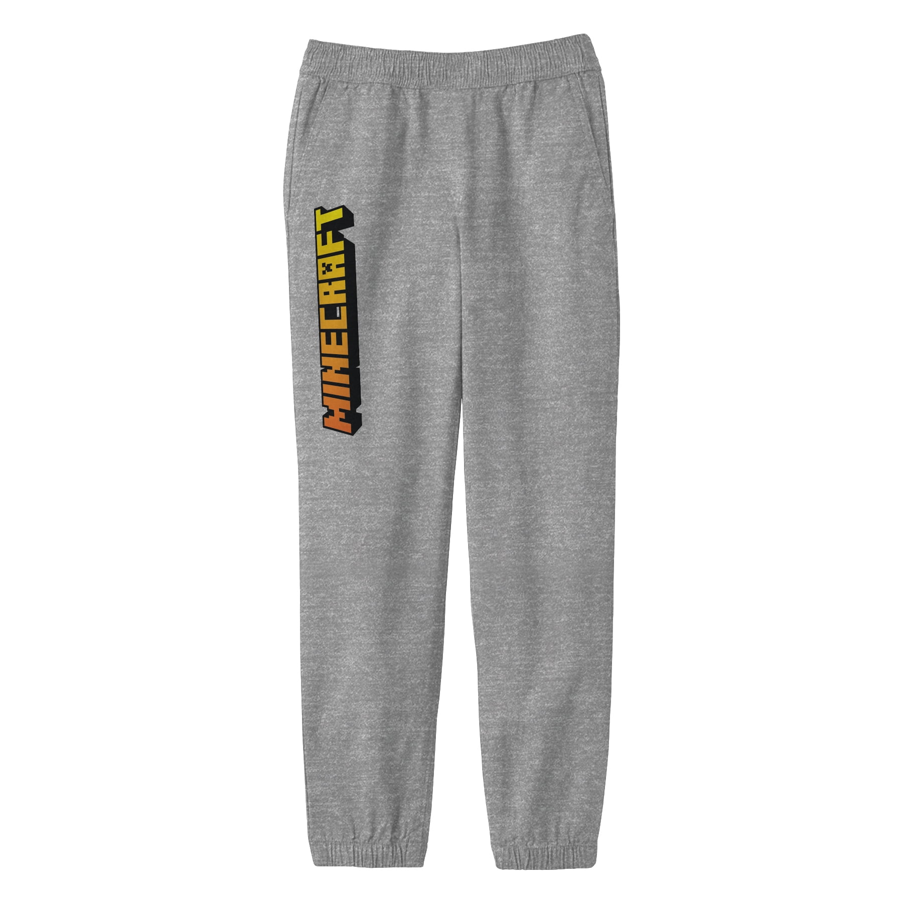Minecraft Classic Logo Youth Athletic Gray Graphic Jogger Pants ...