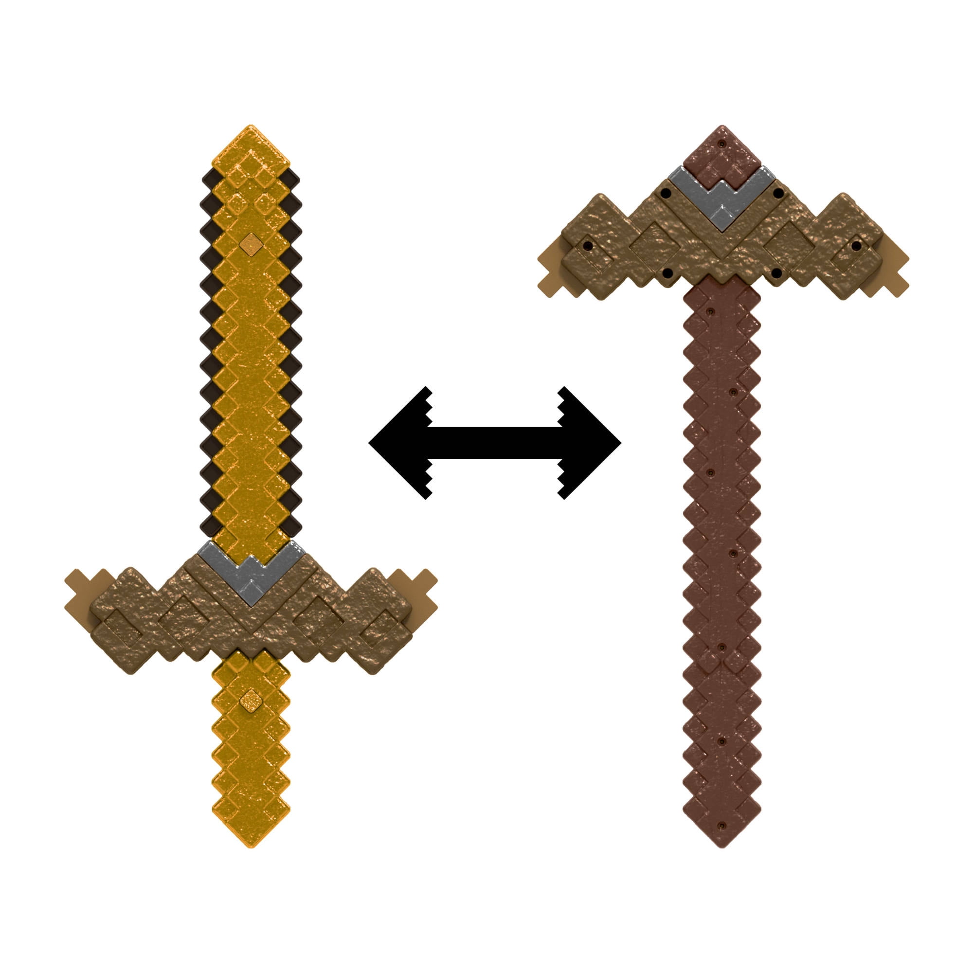 Minecraft Click & Switch Sword & Pick-Axe, Transforming Kid-Sized 2-in ...