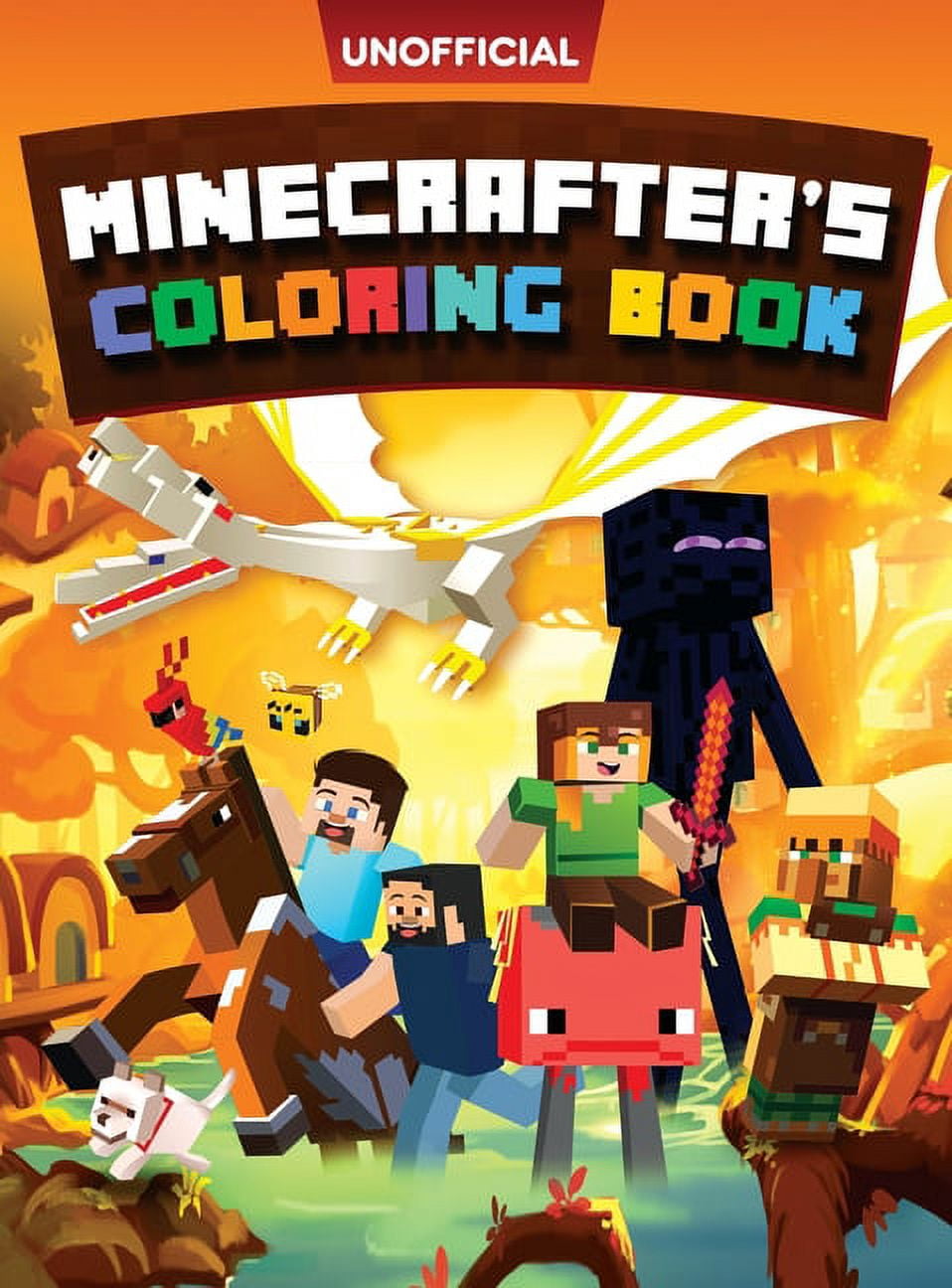 Minecraft Coloring Book: Minecrafter's Coloring Activity Book: 100 ...