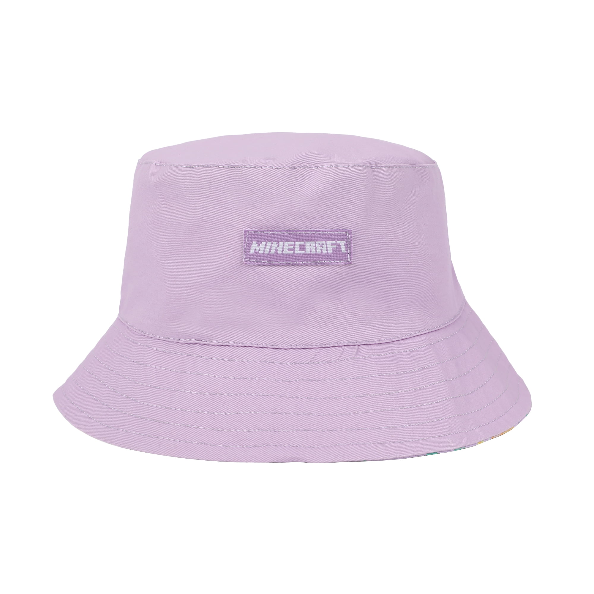 Minecraft Confetti Blocks Youth Purple Reversible Bucket Hat - Walmart.com