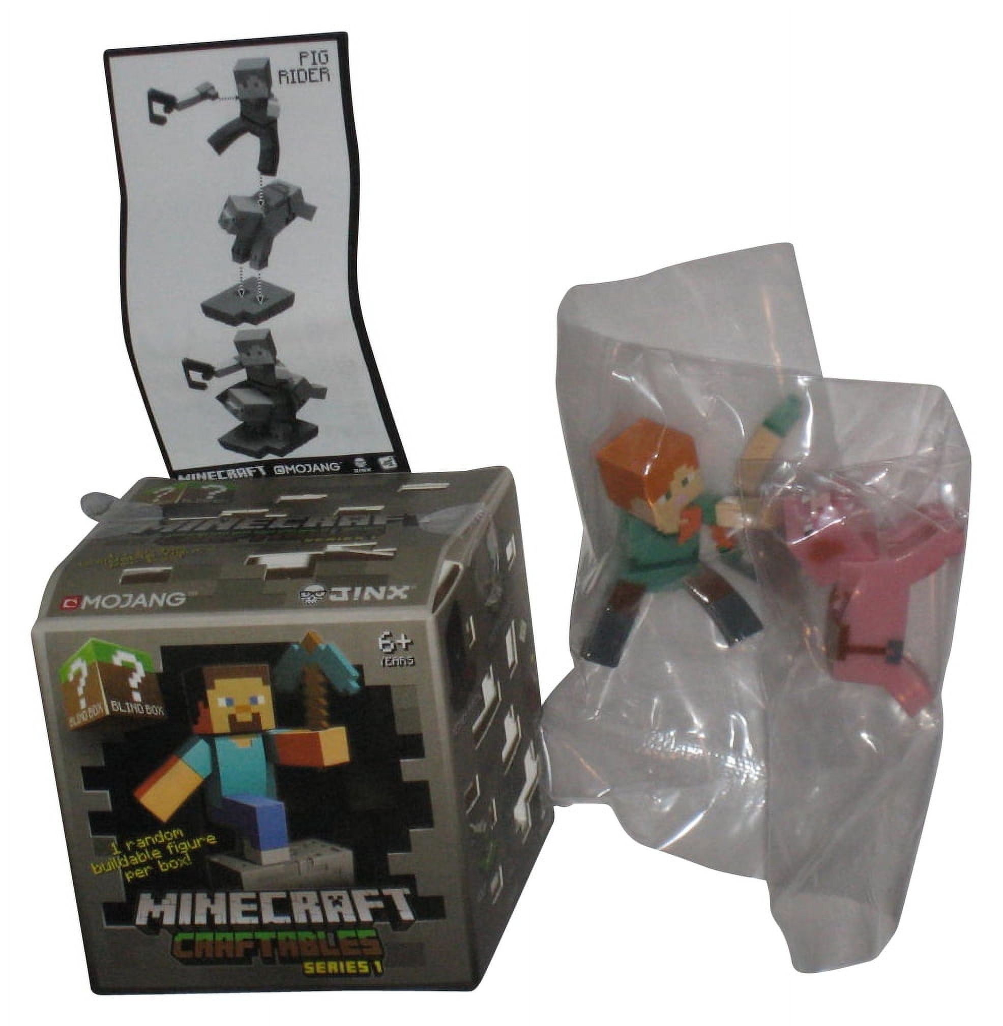 Minecraft Craftables Series 1 (2015) Jinx Mojang Pig Rider Mini Figure ...