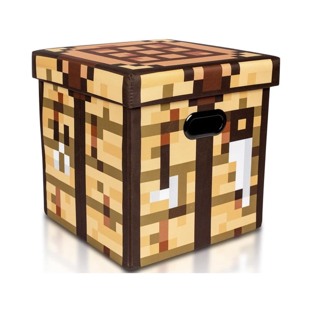Minecraft Crafting Table Storage Bin Cube Organizer with Lid | 15 ...