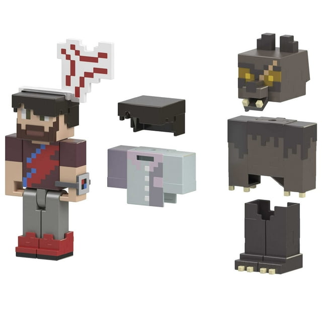 Minecraft Creator Series Camp Enderwood Rougarou Action Figure & Accessories Set, 3.25-in Scale ...