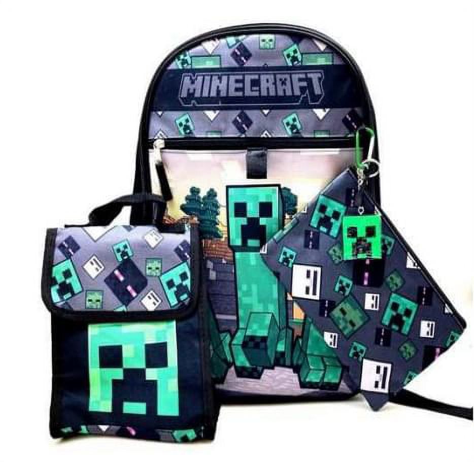 Minecraft Creeper 5 Piece 16 Inch Backpack Set - Walmart.com