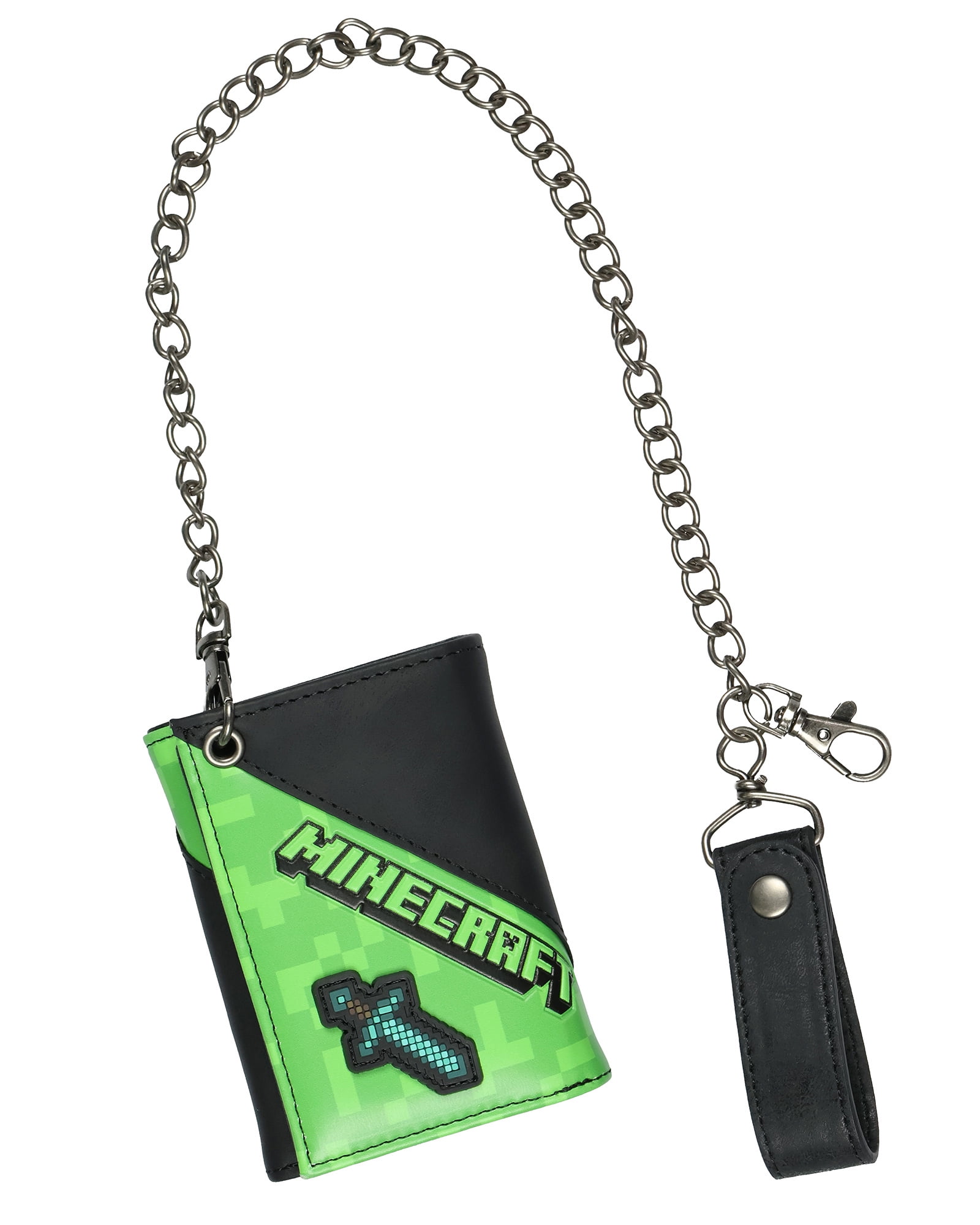 Seven Times Six Minecraft Creeper and Sword Wallet, Snap Closure, Chain ...