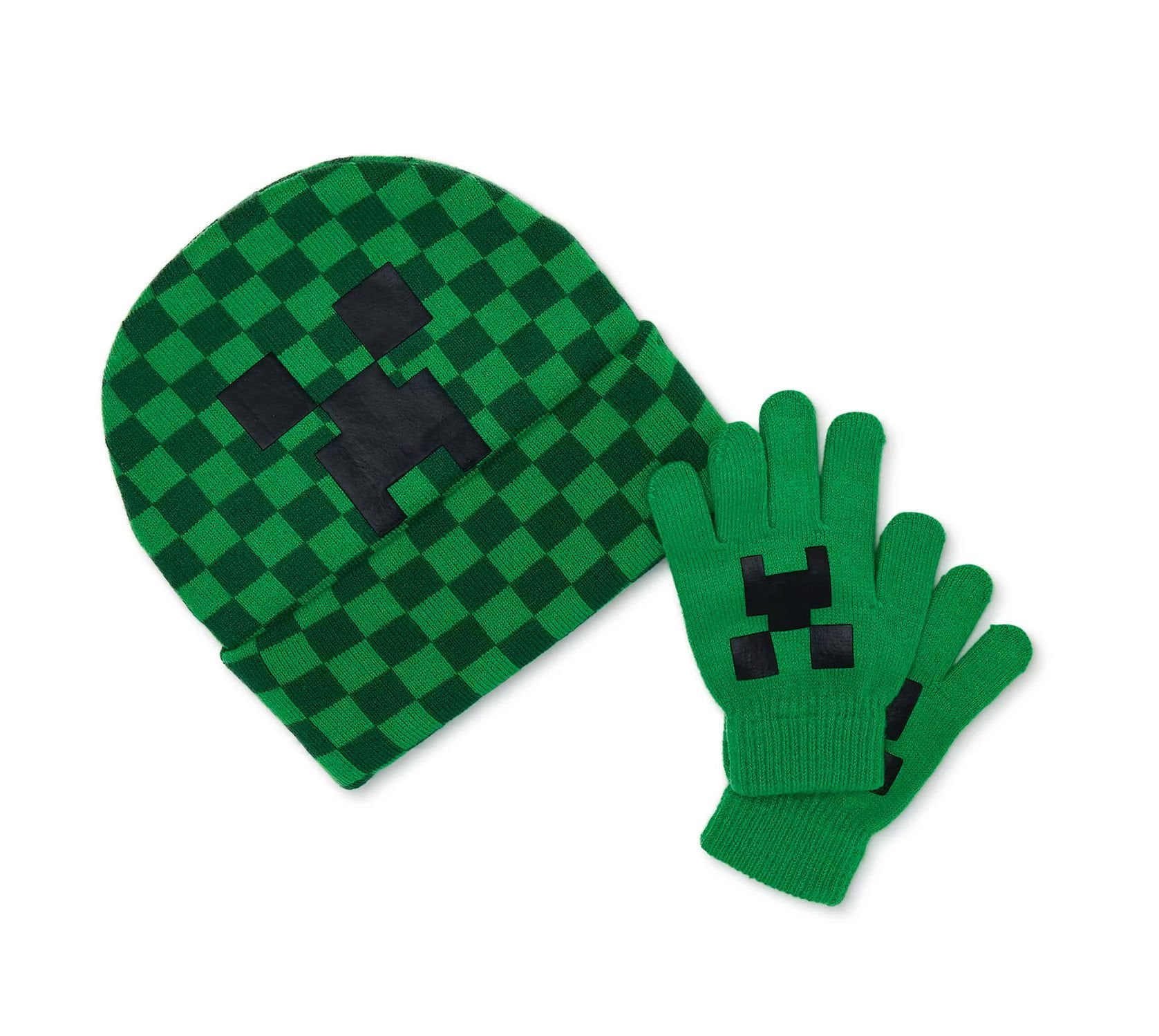 Minecraft Creeper Beanie Hat and Gloves, 2-Piece Set - Walmart.com