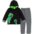 Minecraft Boys' Creeper Fleece Hoodie Sweatshirt and Sweatpants Apparel ...