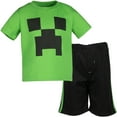 Minecraft Creeper T-Shirt and Mesh Shorts Outfit Set Little Kid to Big ...