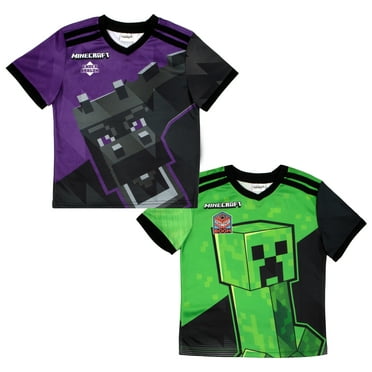 Minecraft Characters Boys Long Sleeve Active Mesh T-Shirt, 2-Pack ...