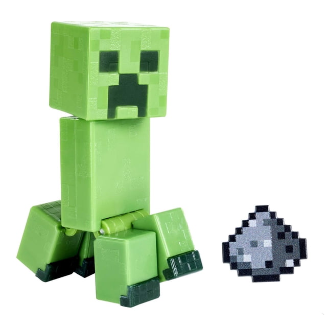 Minecraft Action Collectibles Toy - Creeper Figure with Movable Joints ...