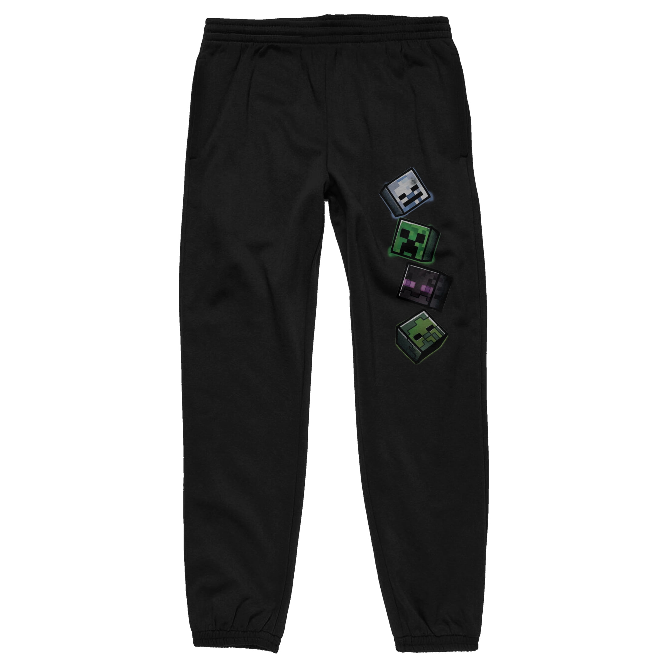 Minecraft Creeper Graffiti Adult Black Joggers-Large - Walmart.com