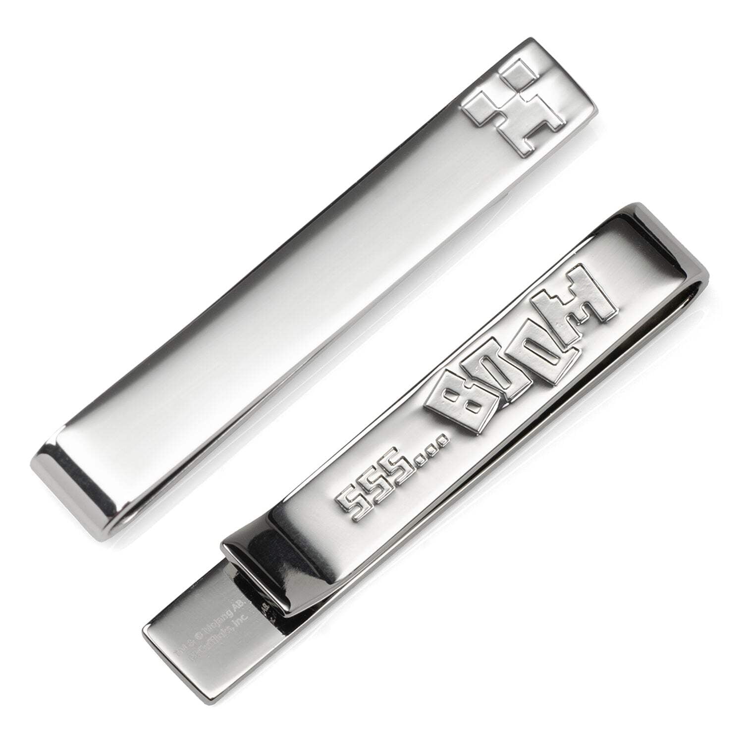 Minecraft Creeper Hidden Message Silver Tie Bar - Walmart.com