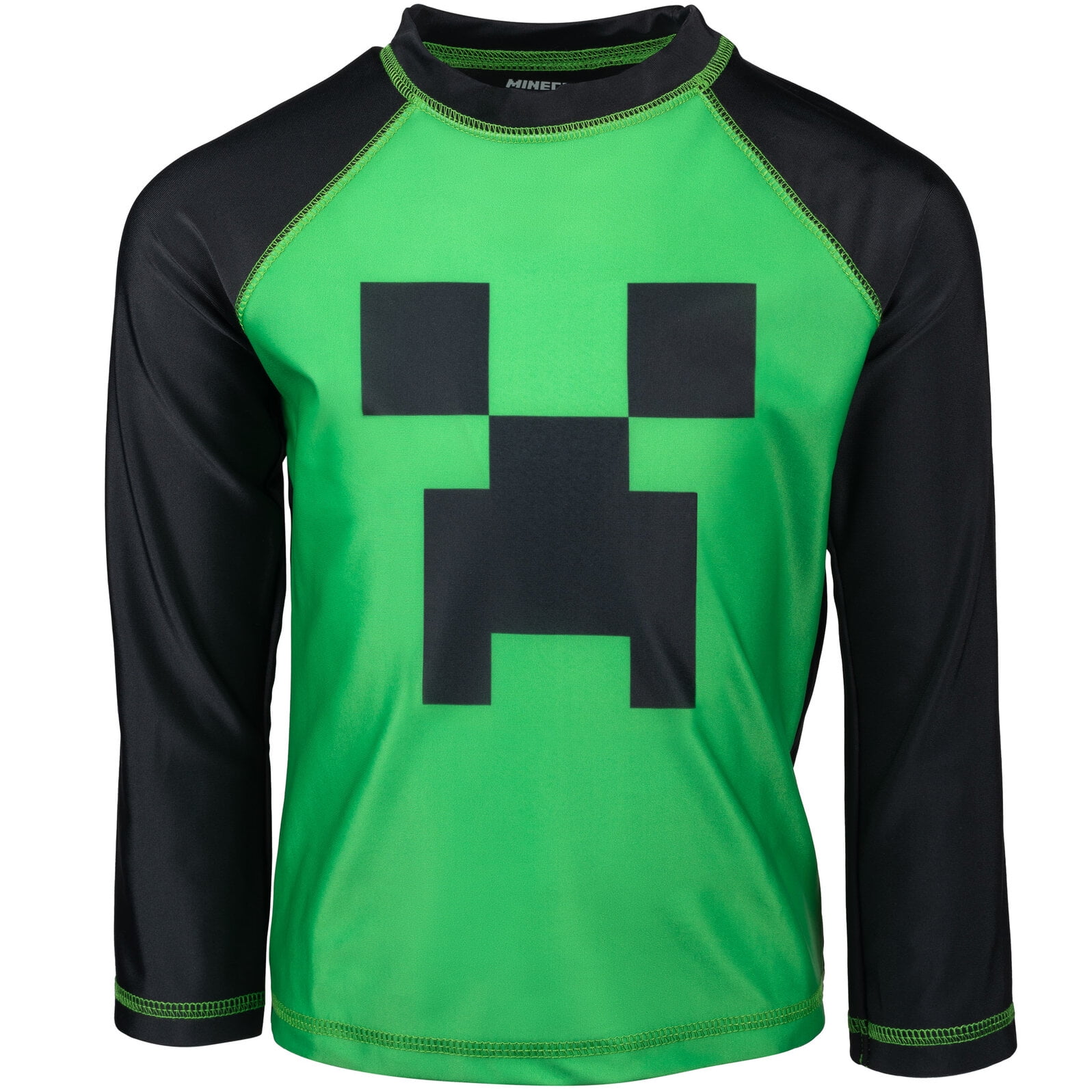 Minecraft Creeper Little Boys Rash Guard Swim Shirt Little Kid to Big ...