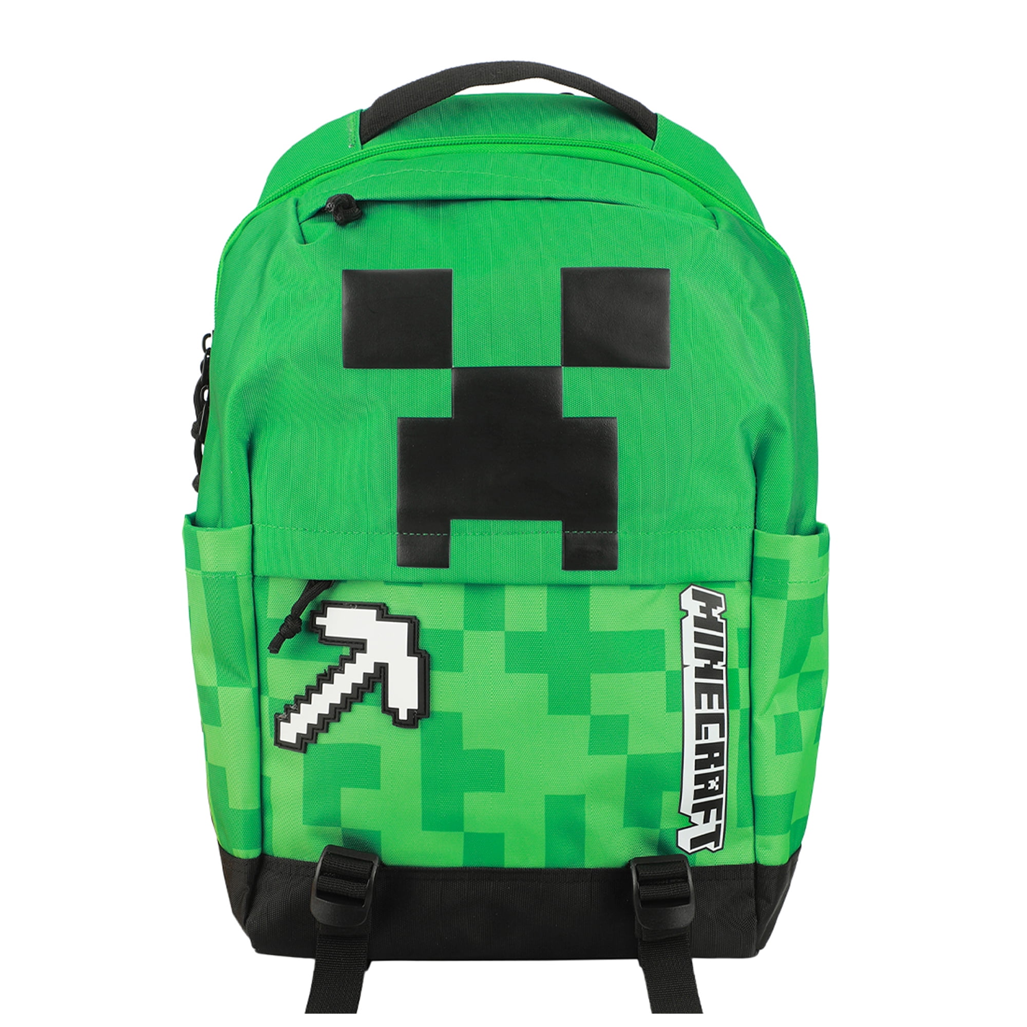 Minecraft Creeper & Pickax Green Adult 17.5" Backpack - Walmart.com