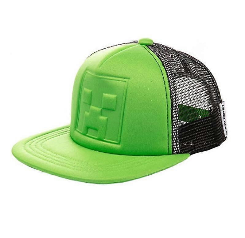 Minecraft Creeper Rush Trucker Baseball Hat Green black - Walmart.com