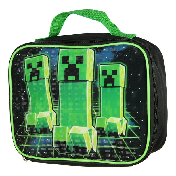 Minecraft Creeper Stalk Video Game Insulated Lunch Box Bag Tote ...