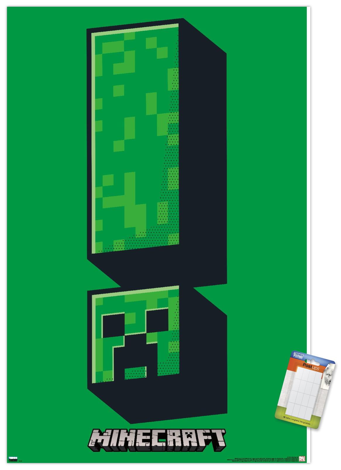 Minecraft - Creeper Symbol Wall Poster, 22.375" x 34" - Walmart.com