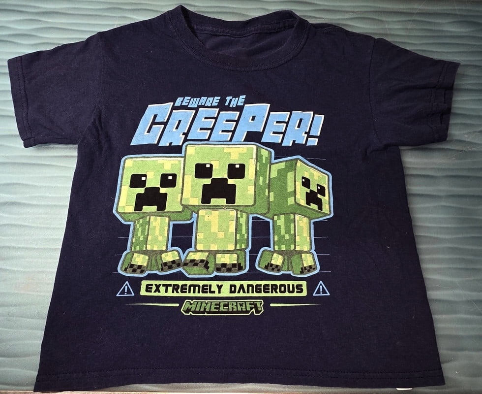 Minecraft Creeper T-shirt, Trending Gamer Men Women Youth Toddler Kids ...