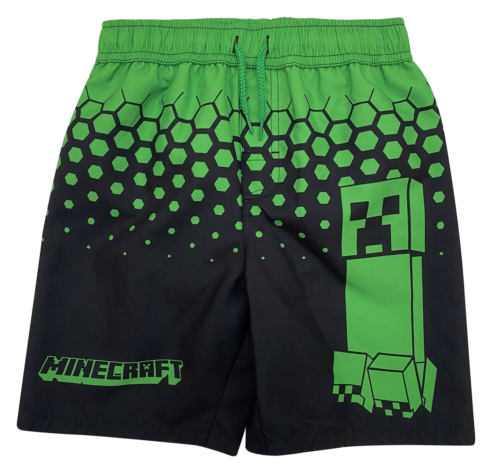 Minecraft Creeper Toddler Boys Swim Trunks Bathing Suit Green Black 4T ...