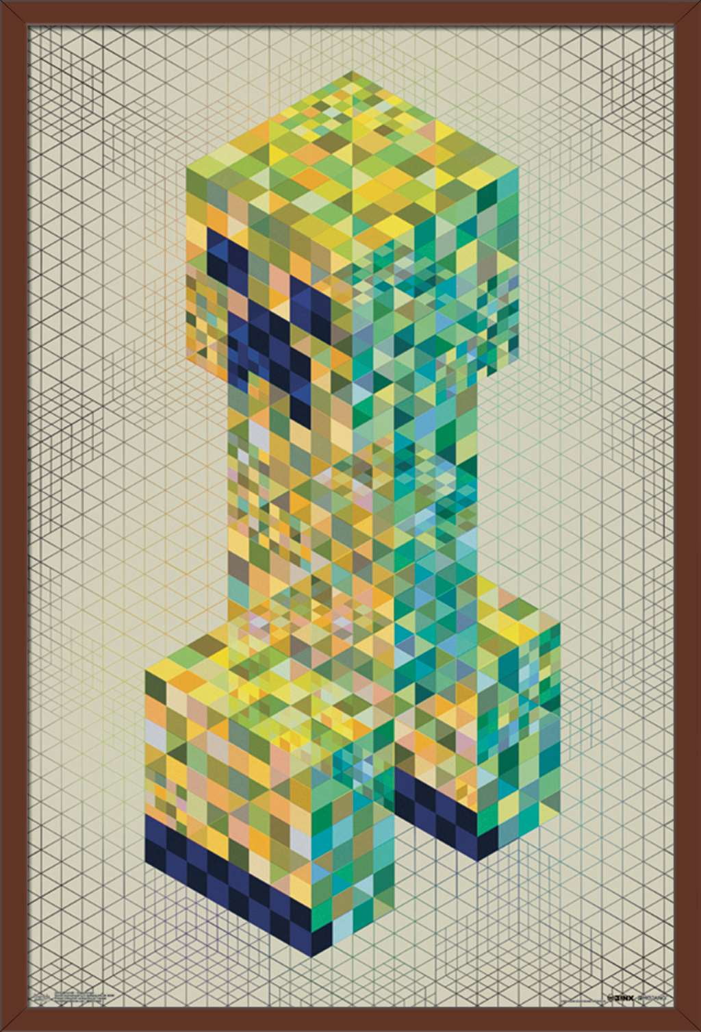 Minecraft - Creeperscope on Tan Wall Poster, 22.375" x 34", Framed ...
