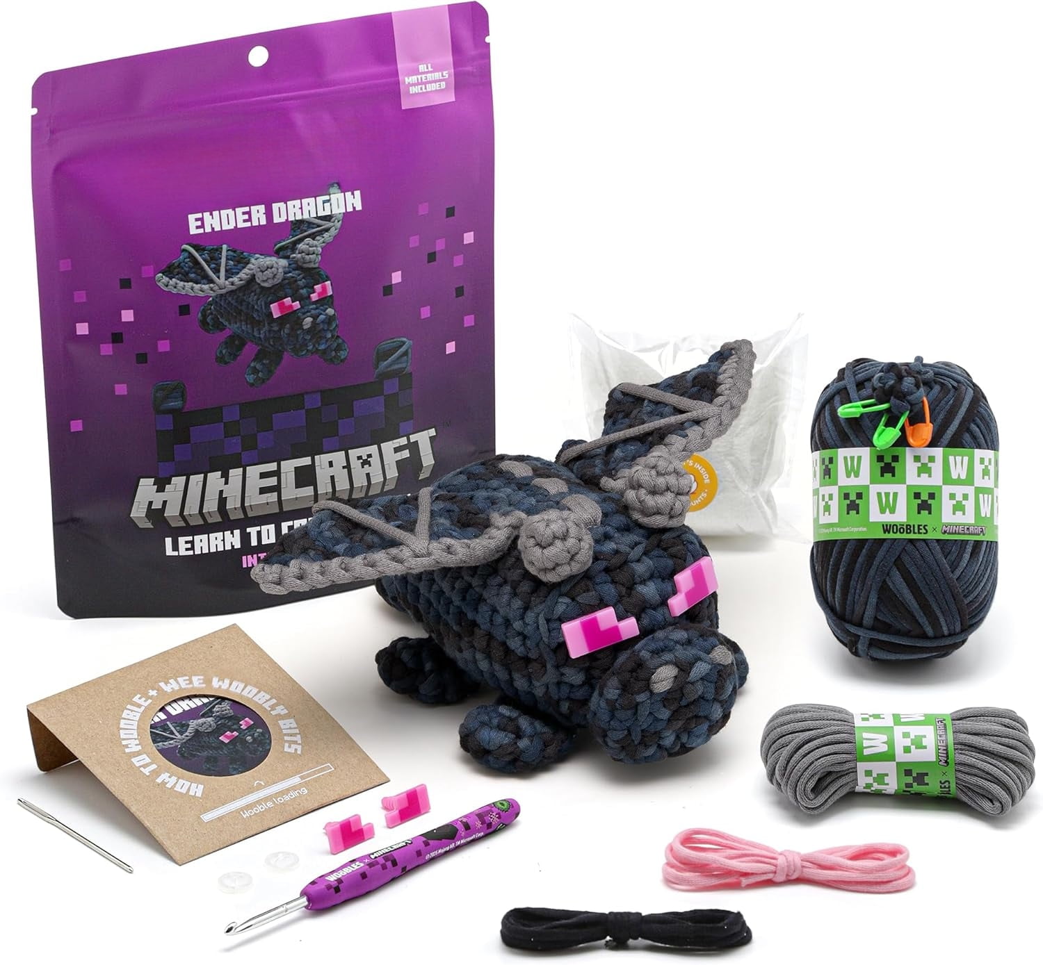 Minecraft Crochet Kit – Beginner Crochet Kit for Adults & Kids, Easy ...