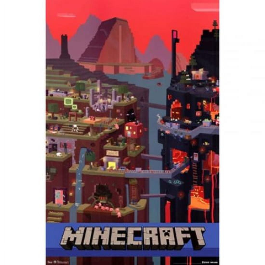 Minecraft Cube Poster (24 X 36) - Walmart.com