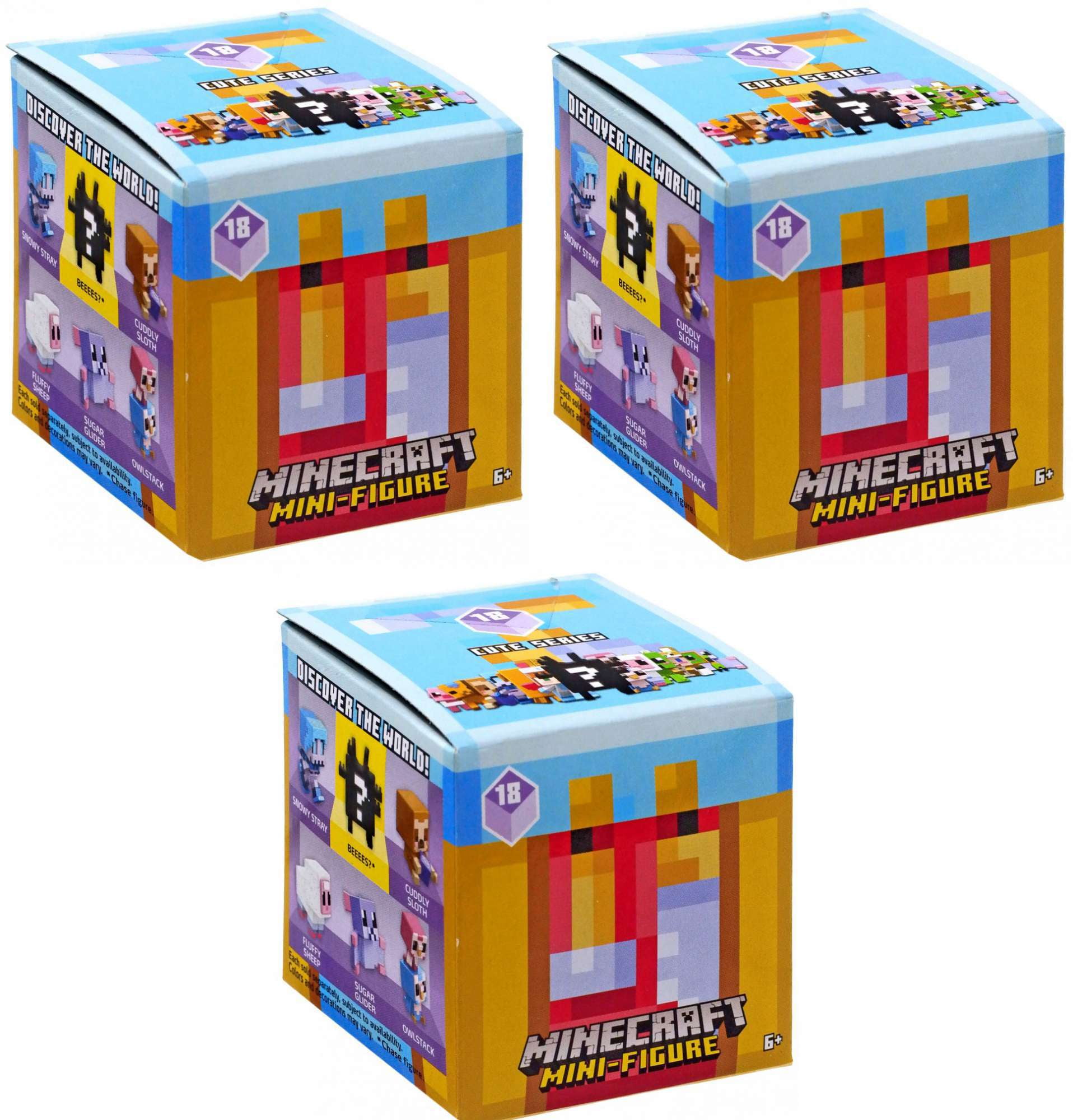 Minecraft Cute Series 18 LOT of 3 Mystery Packs - Walmart.com