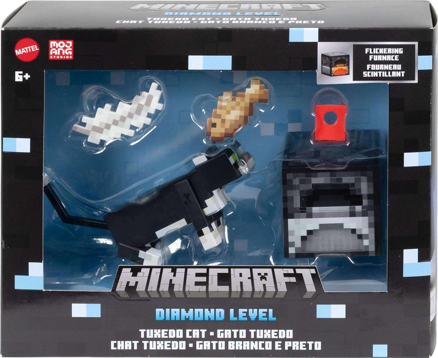 Minecraft Diamond Level Tuxedo Cat Action Figure - Walmart.com
