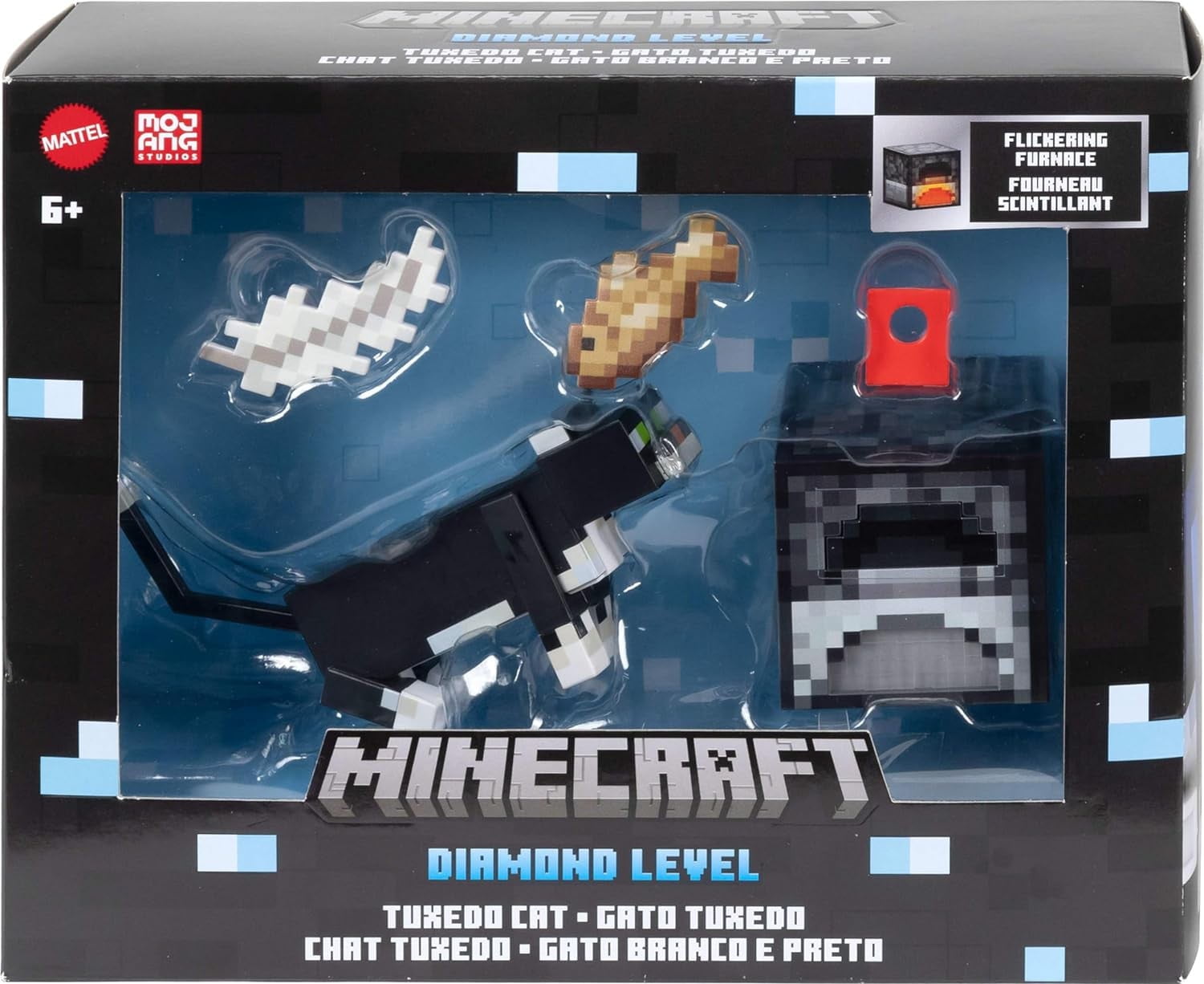 Minecraft Diamond Level Tuxedo Cat Action Figure - Walmart.com