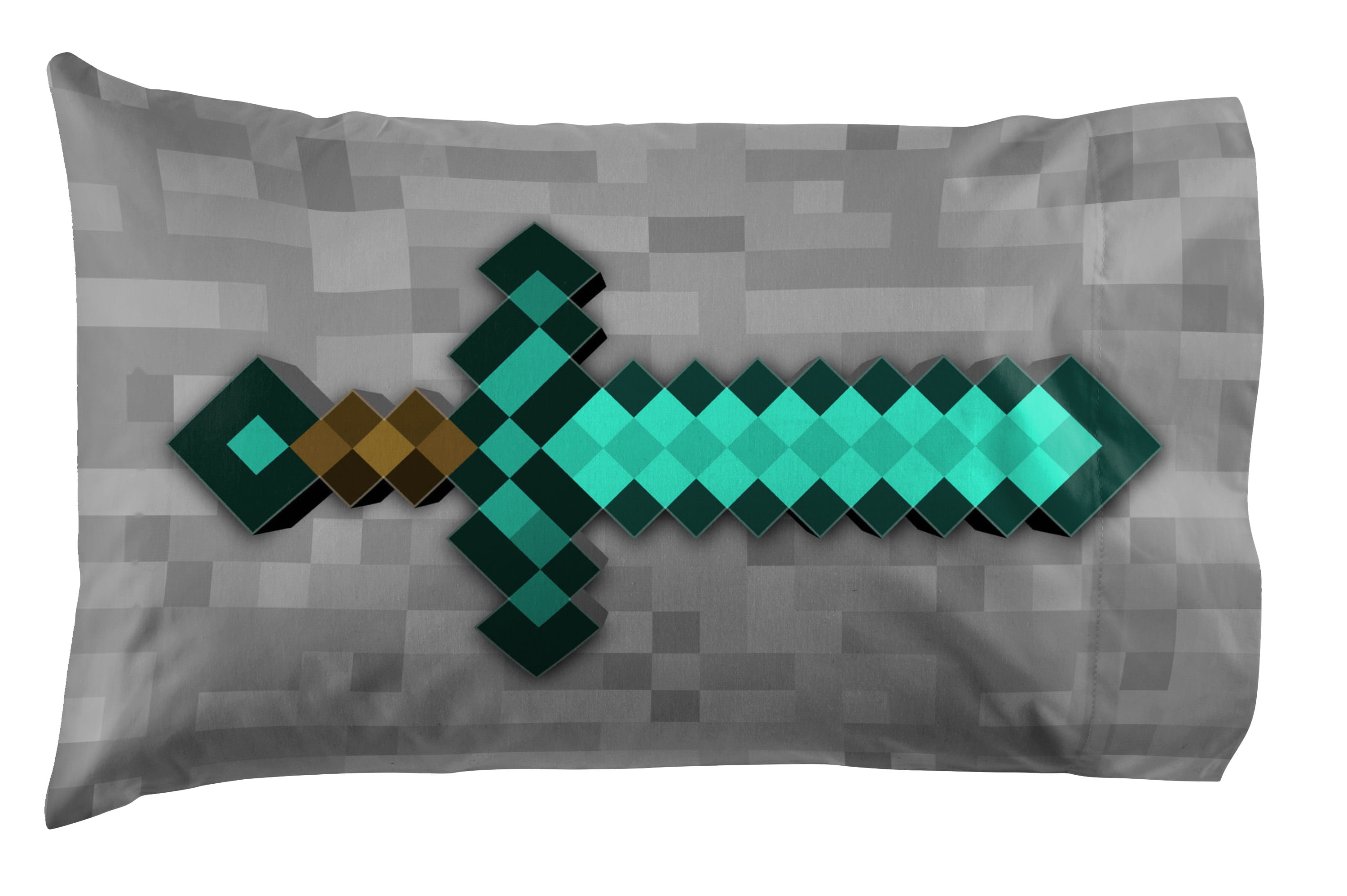 Minecraft Diamond Life Reversible Pillowcase Cover, Single Pack, Gaming ...