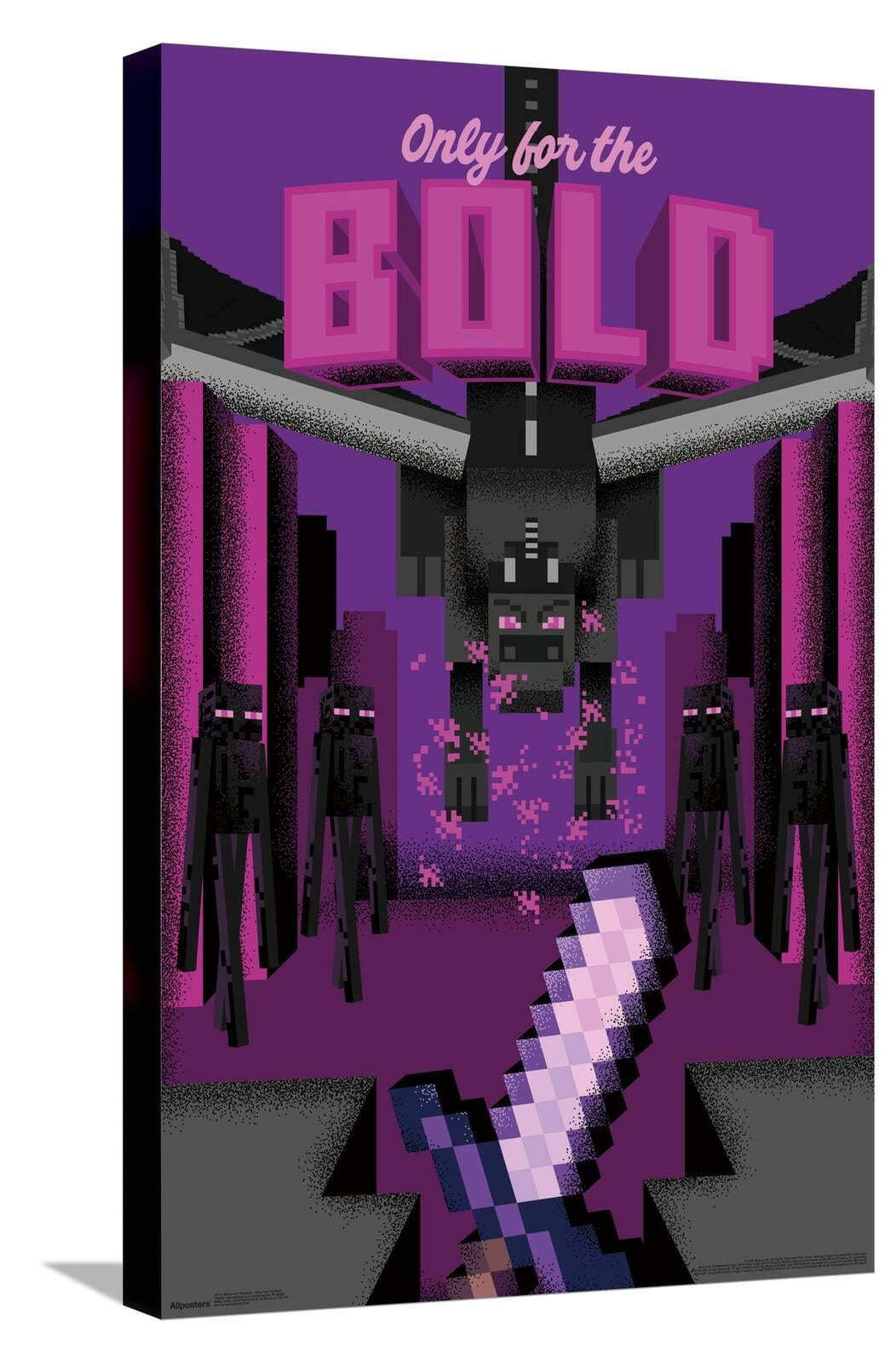 Minecraft: Discover - Only For The Bold Canvas Wall Poster, 14.725" x ...