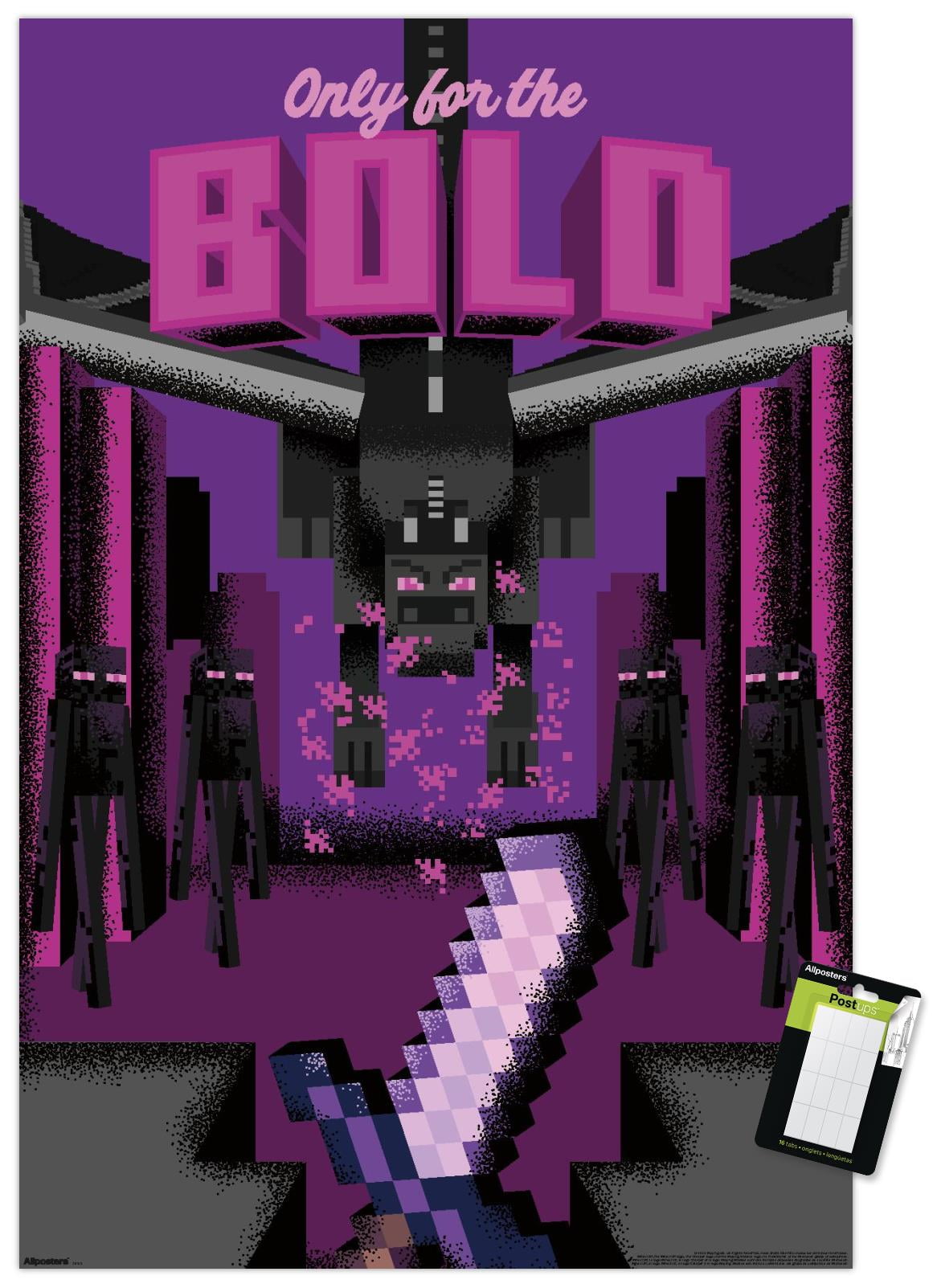 Minecraft: Discover - Only For The Bold Wall Poster, 22.375" x 34 ...