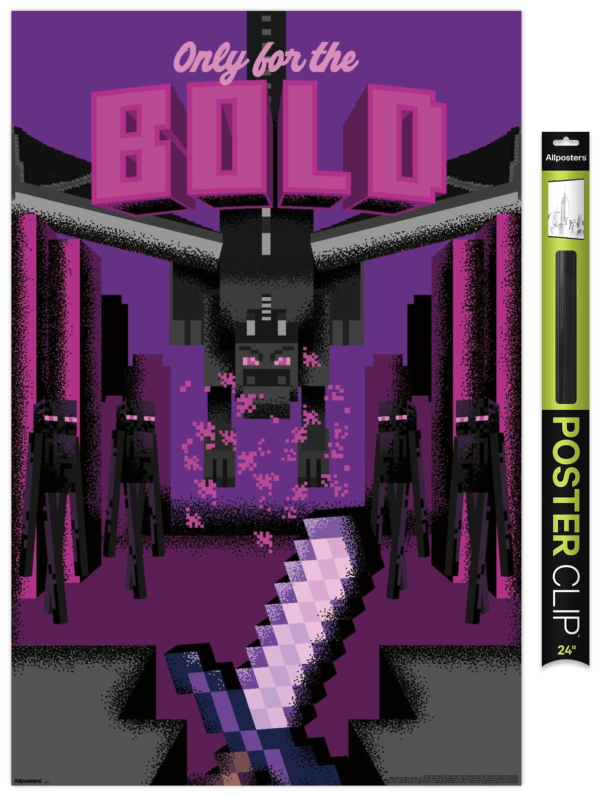 Minecraft: Discover - Only For The Bold Wall Poster, 22.375" x 34 ...