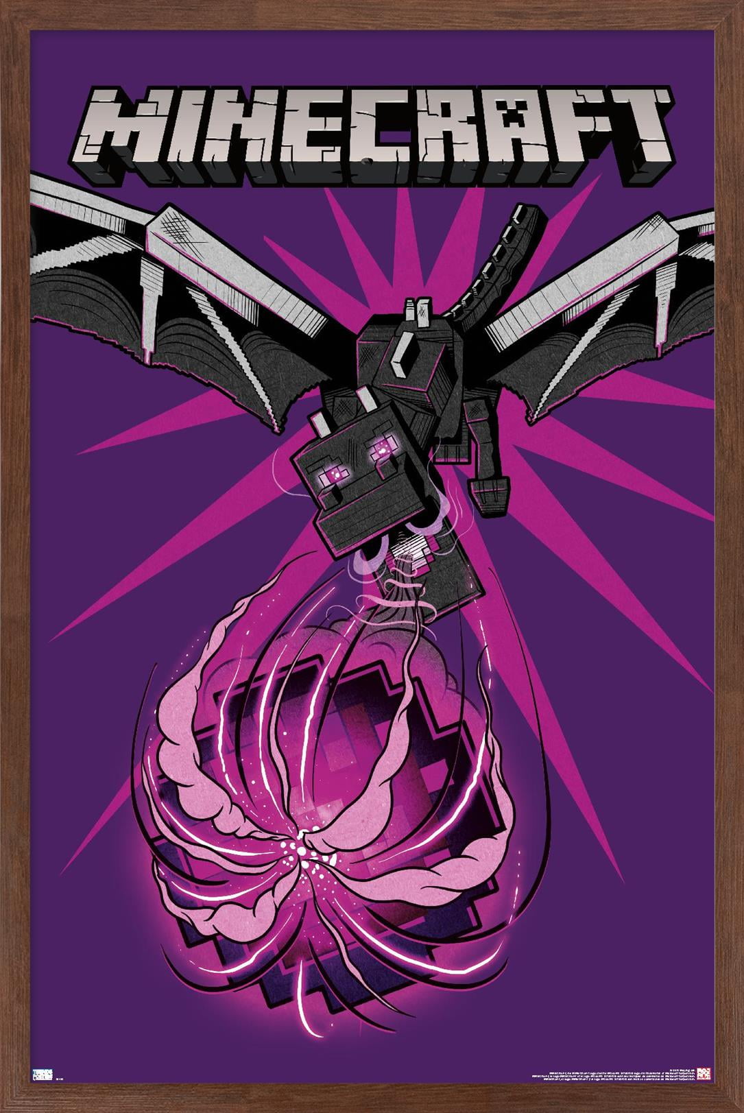 Minecraft - Dragon Wall Poster, 22.375" x 34", Framed - Walmart.com